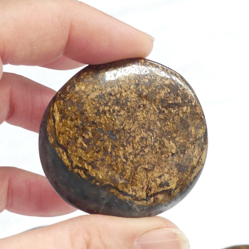 Bronzite Palm Stone - The Crystal Barn