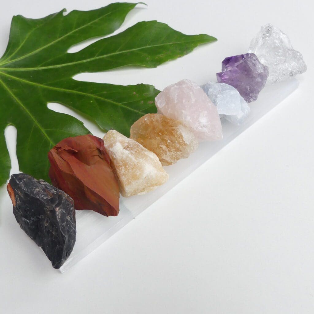 Chakra Set - Rough Rock - The Crystal Barn