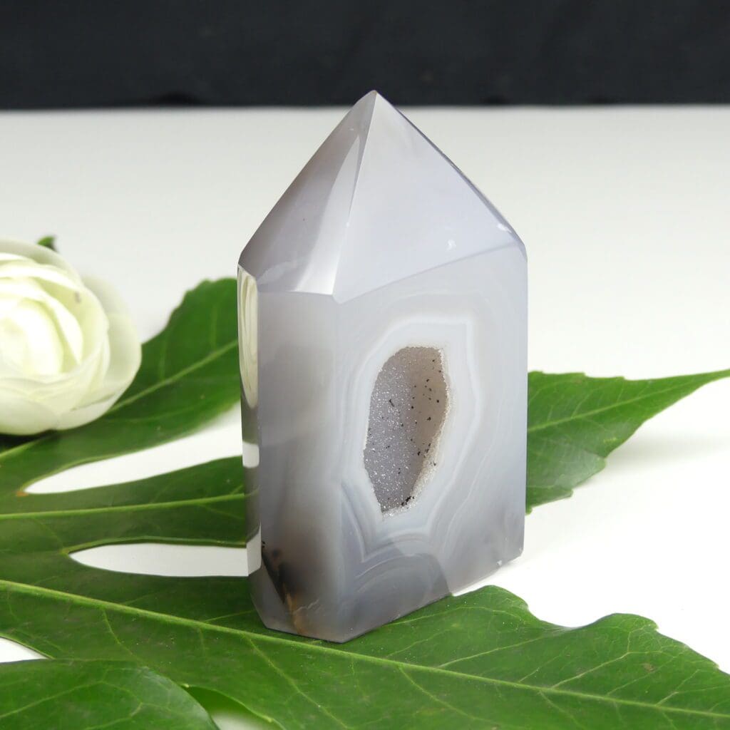 Agate Geode Polished Point - The Crystal Barn